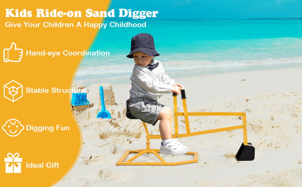 Kids Ride-on Sand Digger with Wheels - Bountech