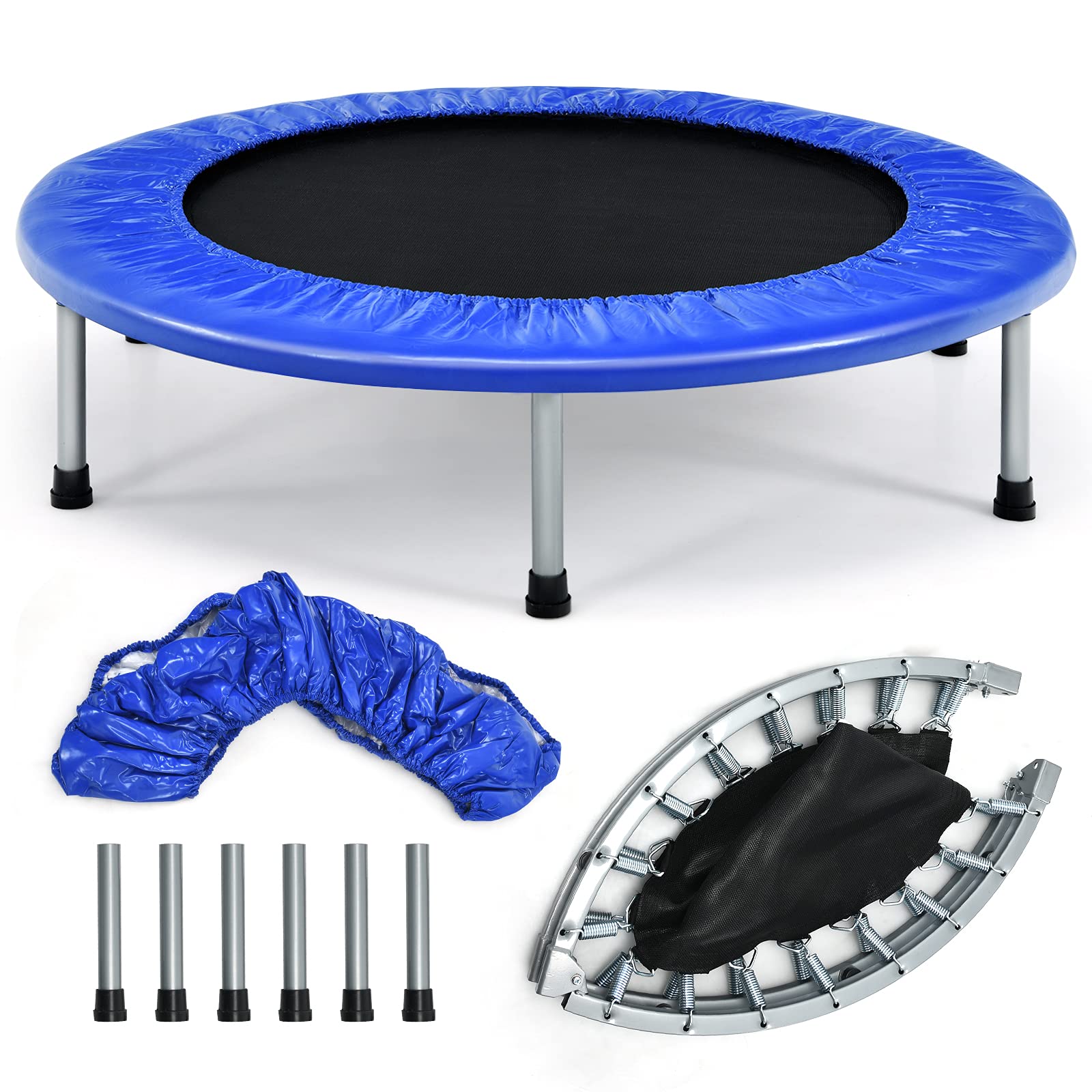 HONEY JOY 36” Mini Folding Trampoline, Portable Recreational Fitness R - Bountech