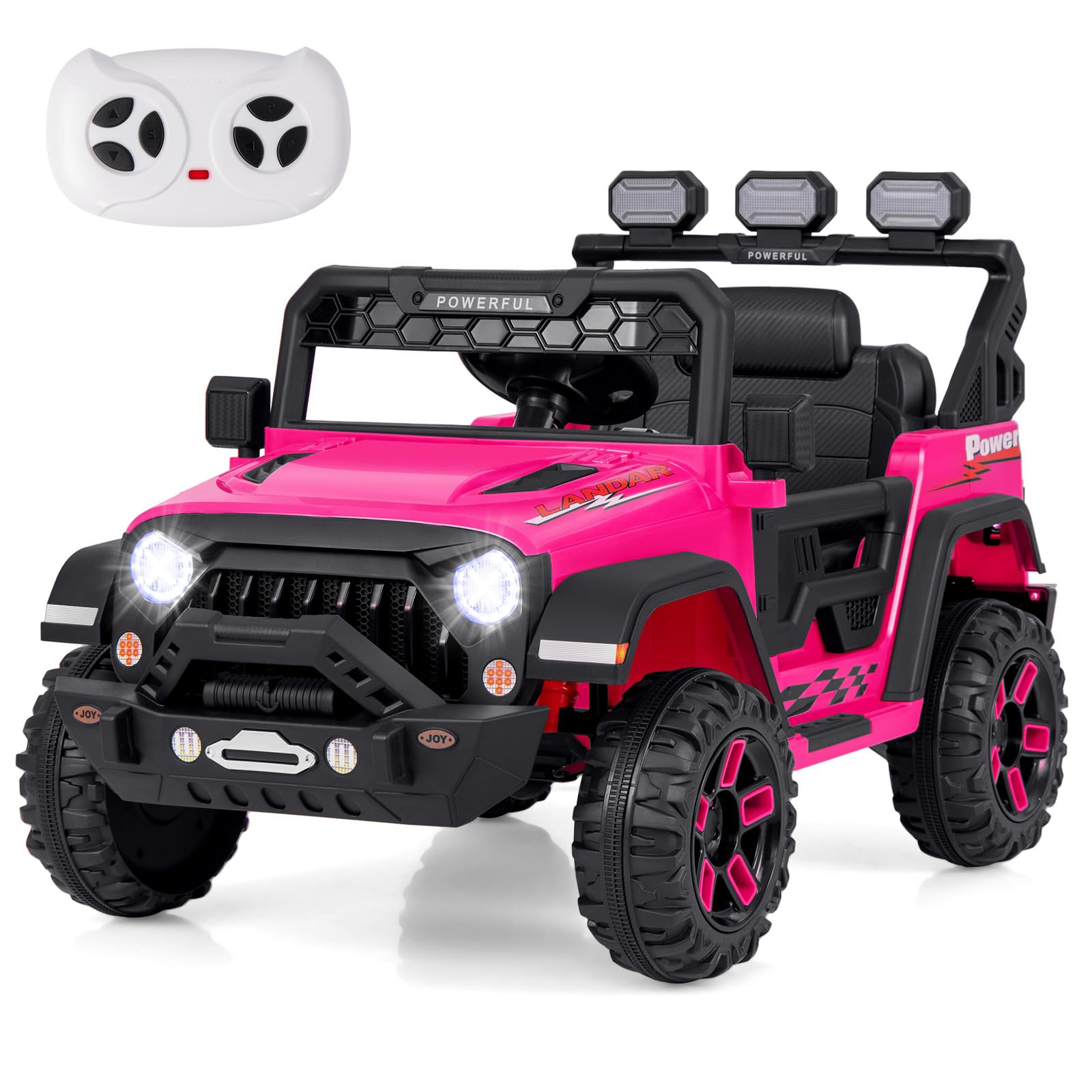 12V Kids Ride on Car Jeep, Electric Toy Truck Car with Remote Control ...
